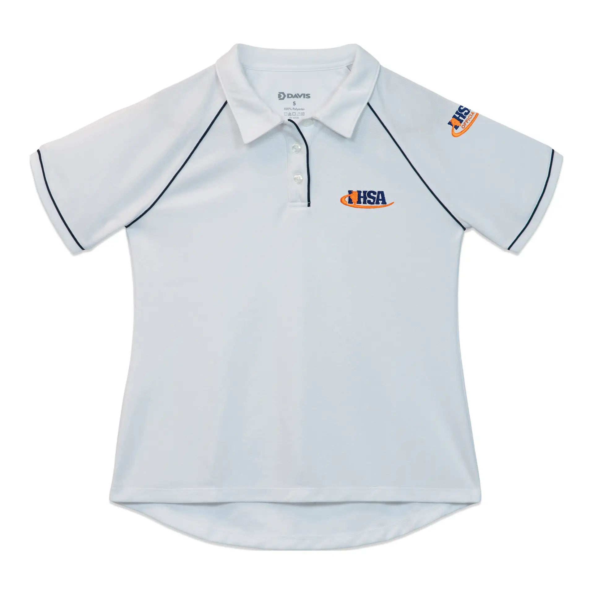 Davis Women's C3 White Raglan Sleeve Volleyball Referee Shirt (IHSA) | Gerry Davis Sports