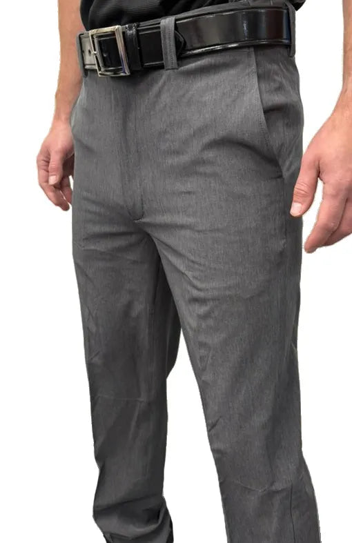 Smitty Tapered Fit Lightweight Dark Grey Pleated Umpire Base Pants with ...