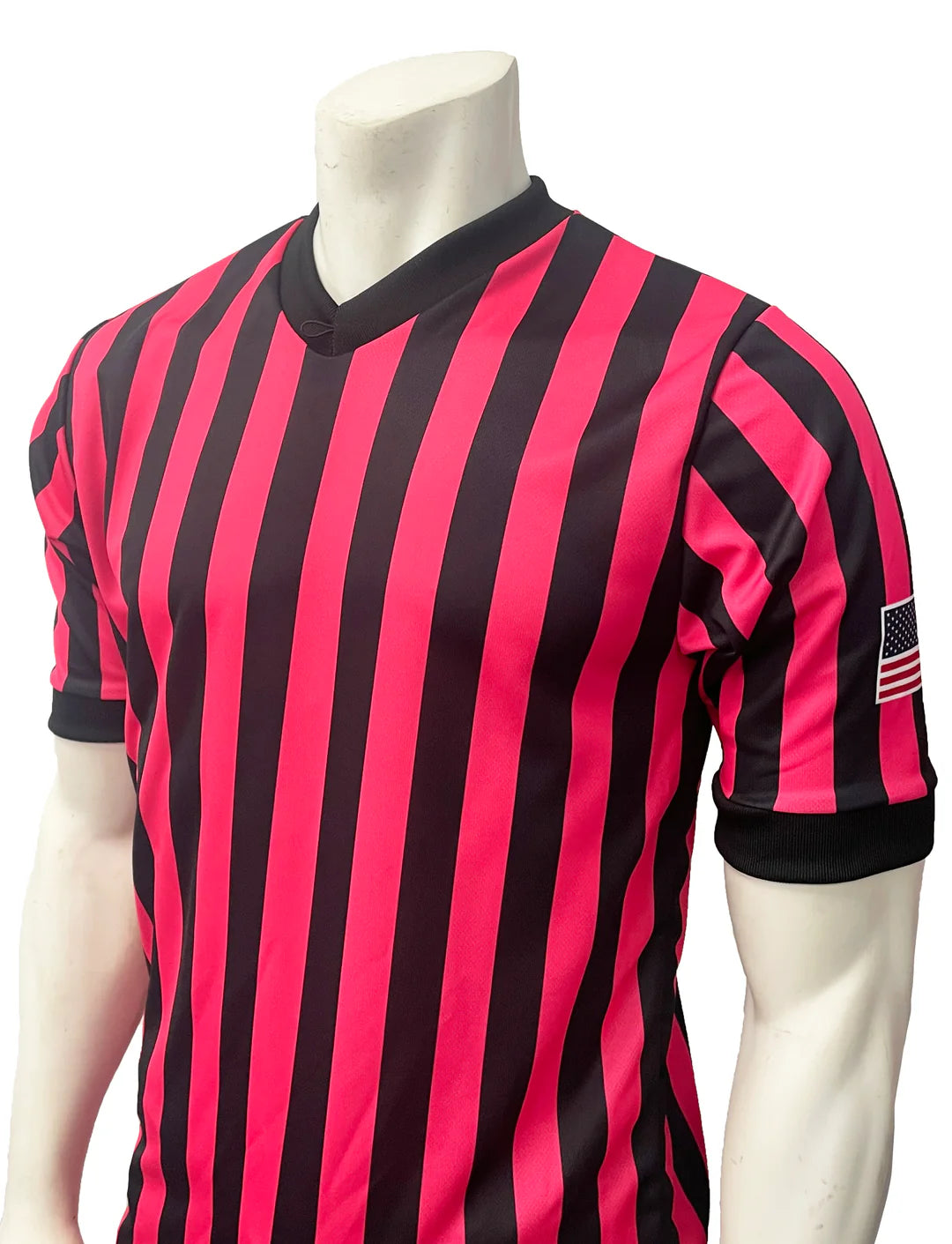 Smitty Pink Basketball Referee Shirt with USA Flag (USA200 Pink ...