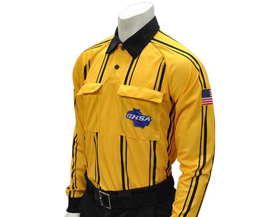 Georgia (GHSA) Gold Long Sleeve Soccer Referee Shirt USA901GA-GD ...
