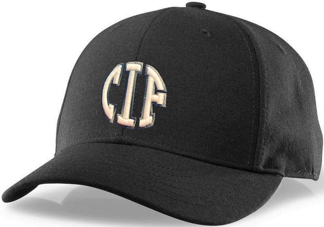 Richardson Black 6-Stitch Base Umpire Hat (CIF) | Gerry Davis Sports